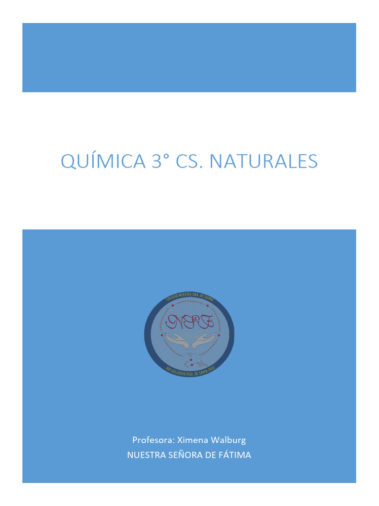 Cuadernillo Quimica 3° Cs. Nat | PDF | Mole (Unidad) | Ph