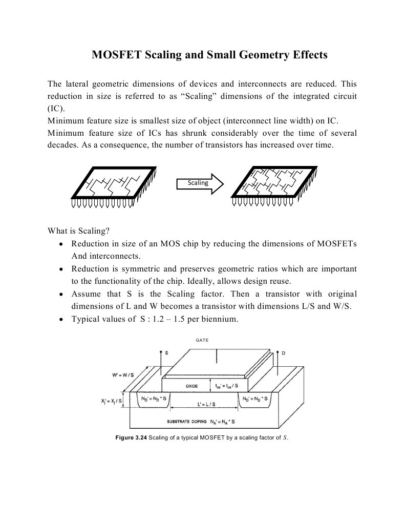 Mosfet Scaling | PDF | Mosfet | Field Effect Transistor