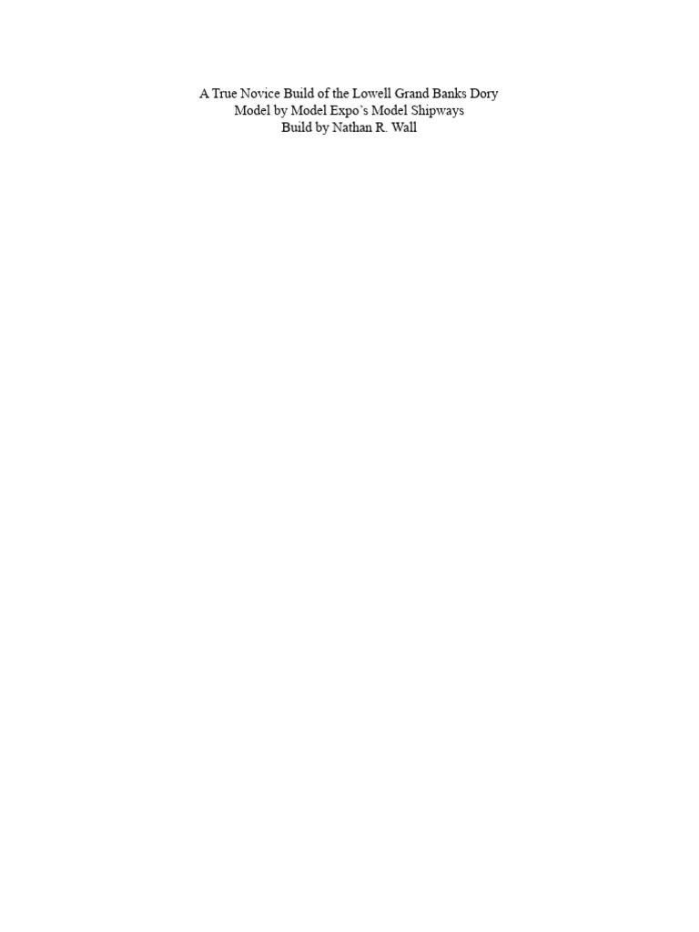 True Novice Build Dory | PDF | Language Arts & Discipline