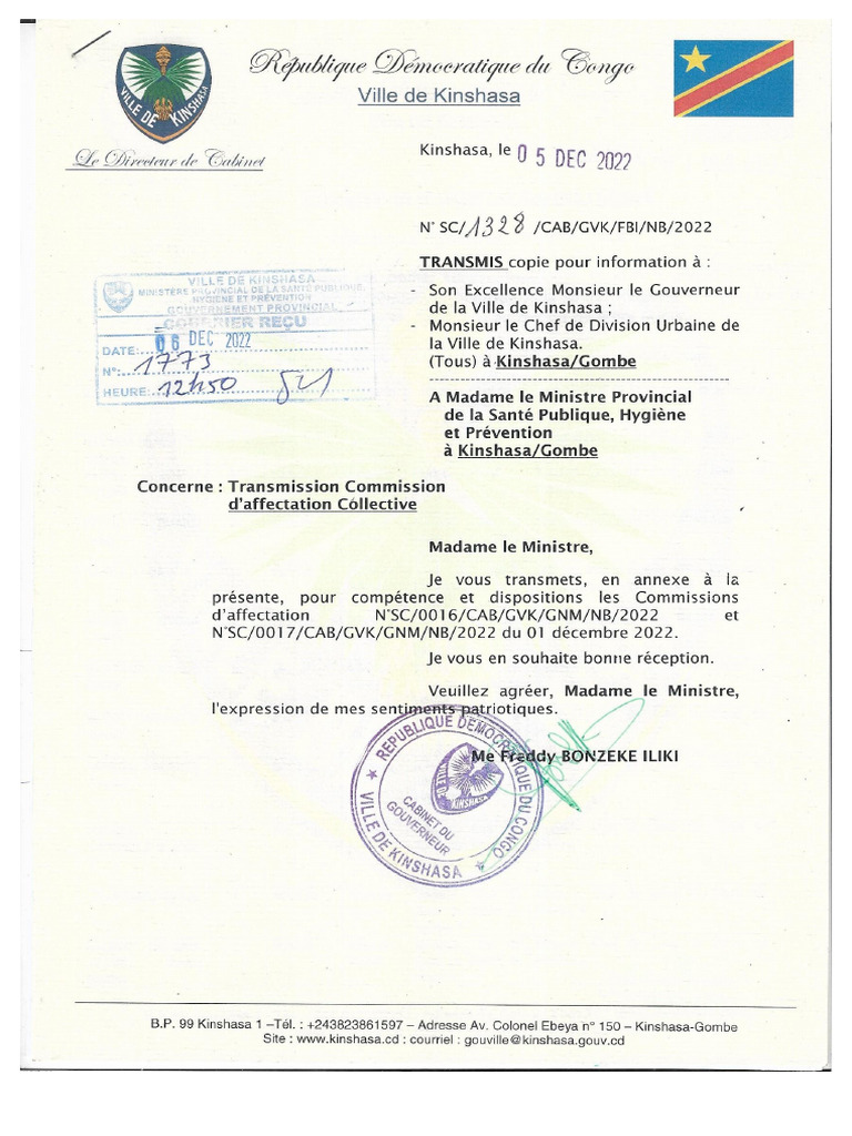 Transmission Commission D'affectation Collective | PDF