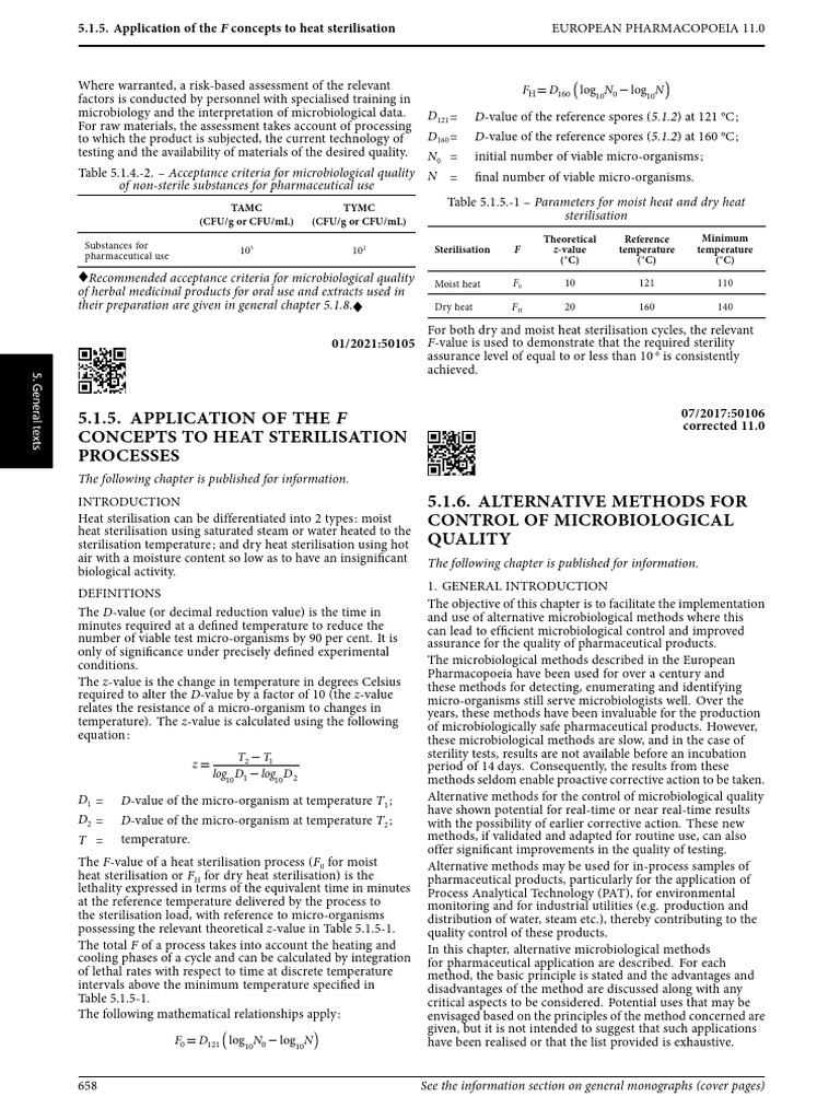 5 1 6 Alternative Methods For Control Of Microbiological Quality Download Free Pdf