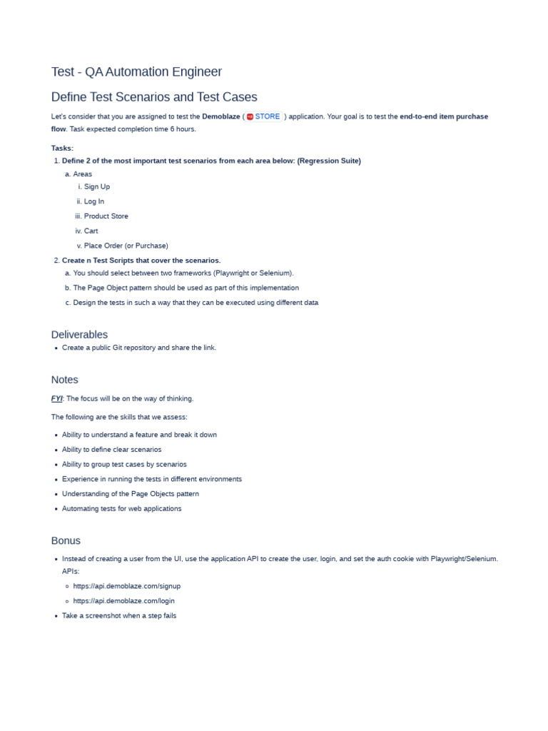 DBP-Test - QA Automation | PDF
