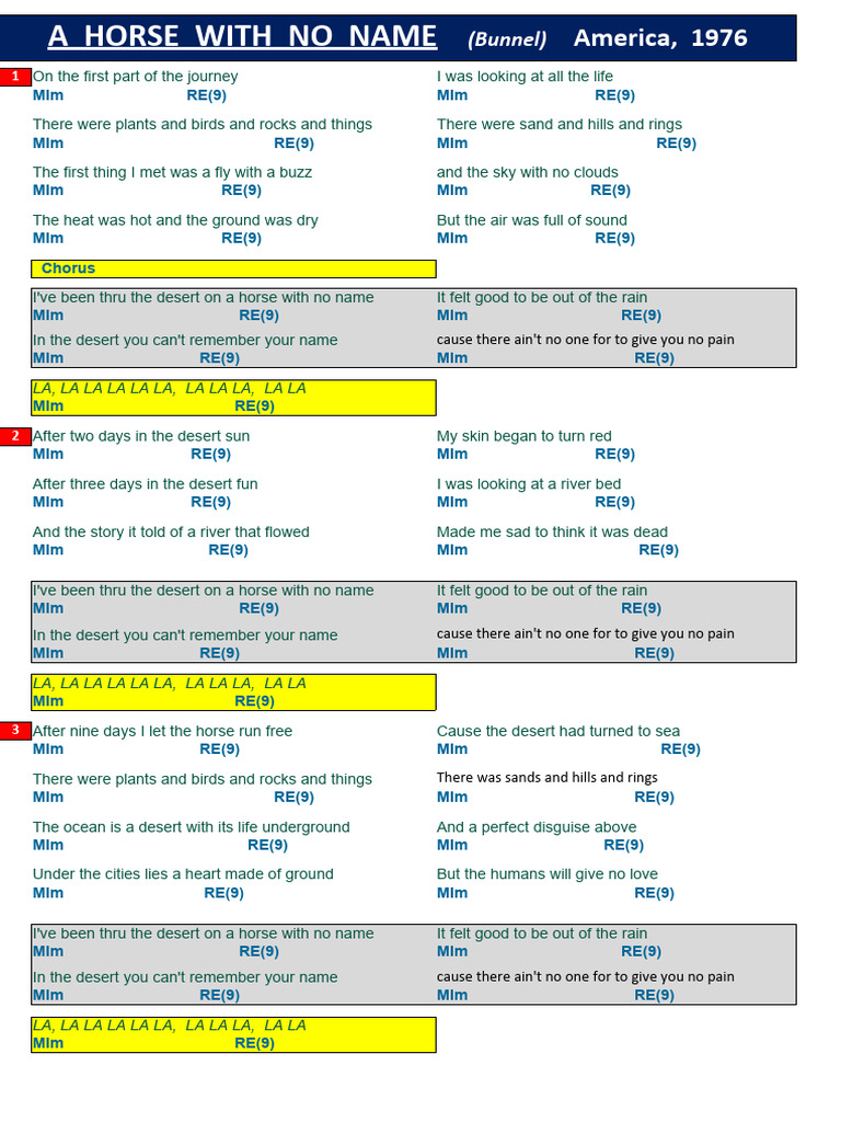 A Horse With No Name | Download Free PDF | Desert | Physical Geography