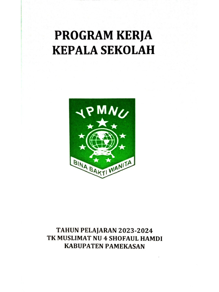 Program Kerja Kepsek | PDF