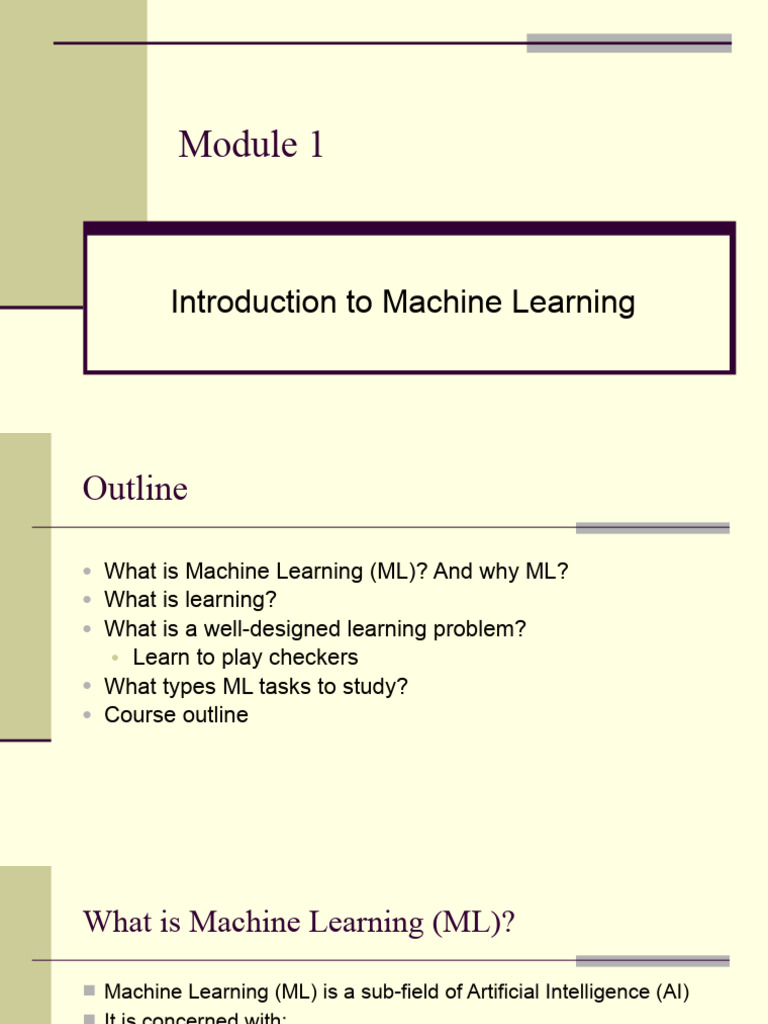 M01 Machine Learning | PDF | Machine Learning | Learning