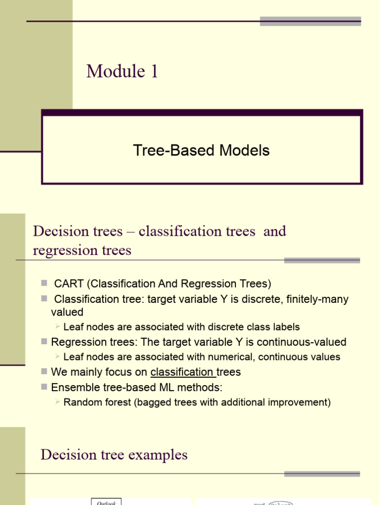 M01 Tree-Based Methods | PDF | Probability Theory | Statistical Analysis