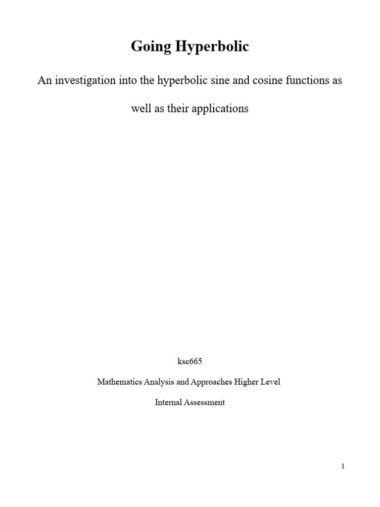 FInal Math IA Draft | PDF | Special Functions | Mathematical Relations