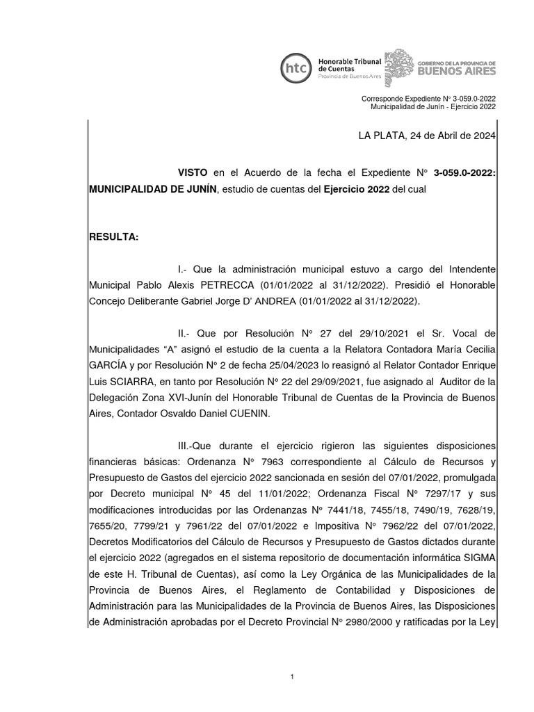 Fallo Ejercicio 2022 | PDF | Negocios | Derecho