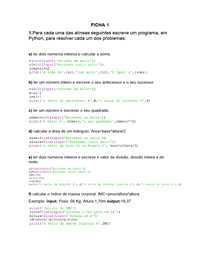 Exercícios API | PDF | Números | Número inteiro