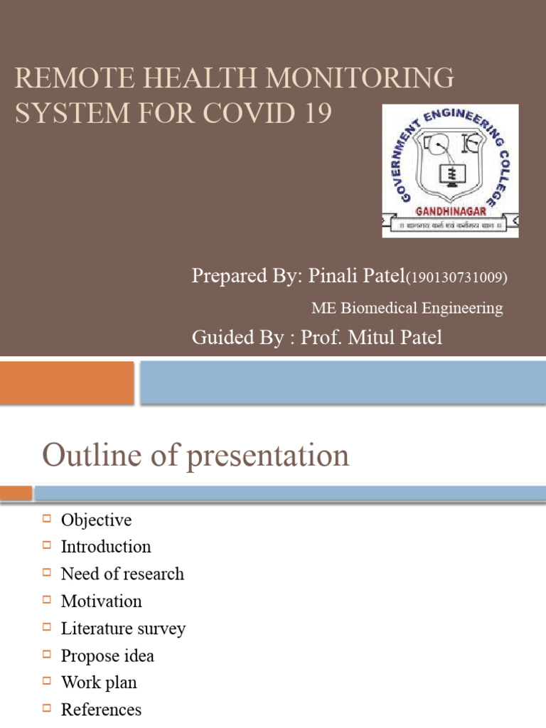 Modified -Remote health monitoring system for Covid 19 | PDF | Clinical Medicine | Medicine