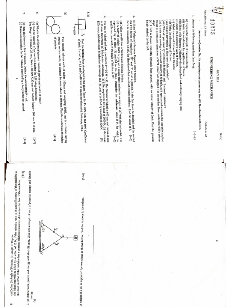 2ND Sem 2023 Question Set | PDF 2ND Sem 2023 Question Set | PDF