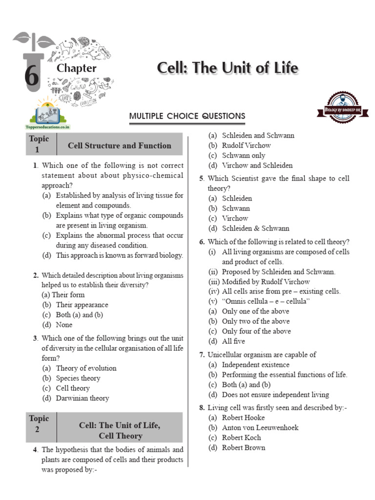 6.-Cells - The-Unit-Of-Life B | PDF | Cell (Biology) | Cytoskeleton
