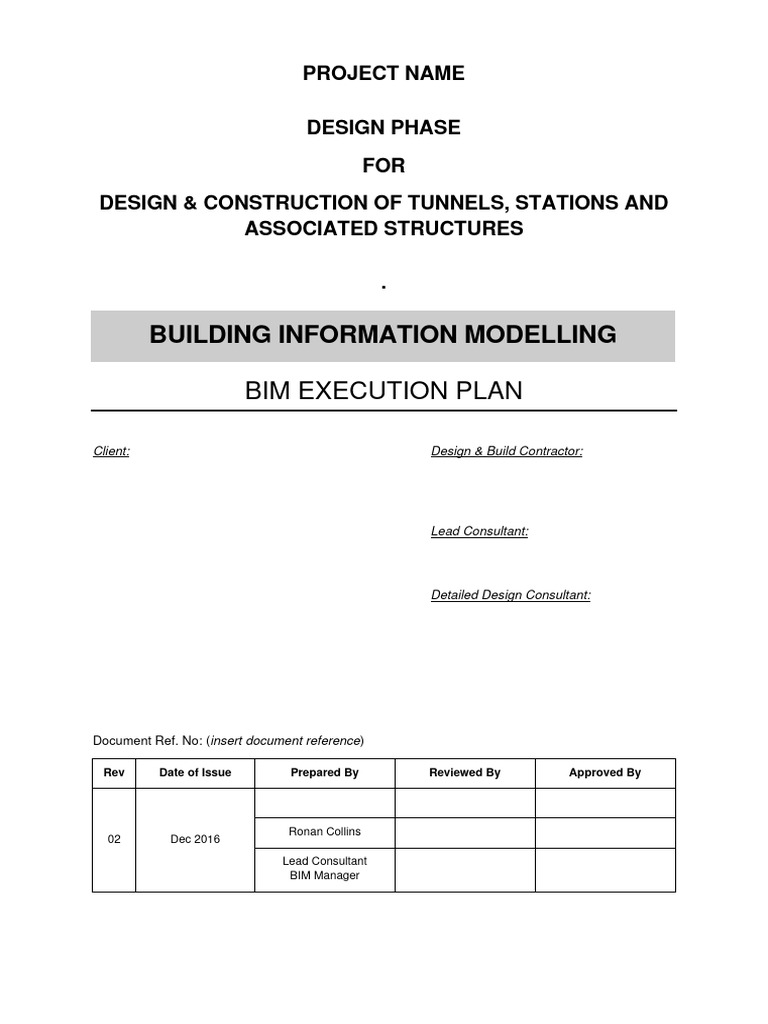 KVMRT Bim Execution Plan Template | PDF | Building Information Modeling ...