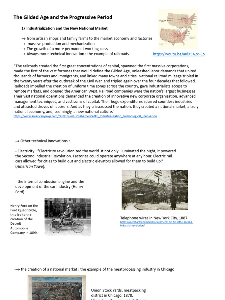 Powerpoint Gilded Age 1 | PDF | Economies