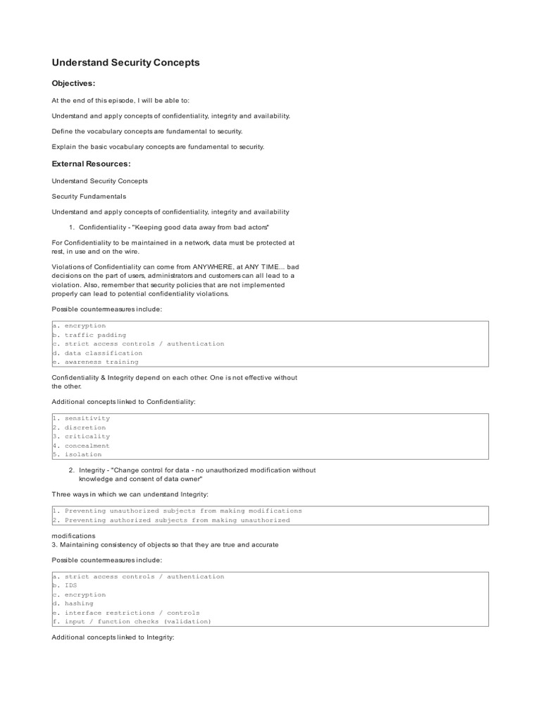 Isc2 SSCP 1 2 1 Understand Security Concepts 031322 | Download Free PDF ...
