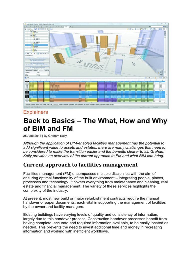 Back to Basics - The What, How & Why of BIM and FM | PDF | Building Information Modeling | Computing