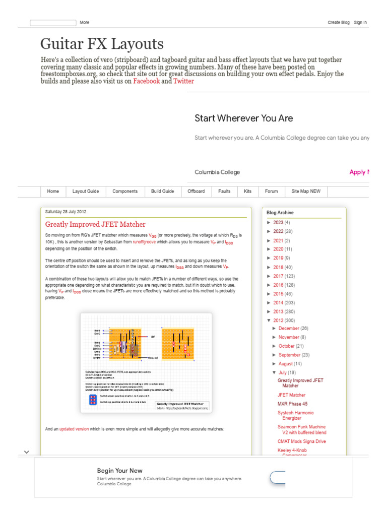 Guitar and Bass FX Layouts | PDF | Operational Amplifier | Electrical ...