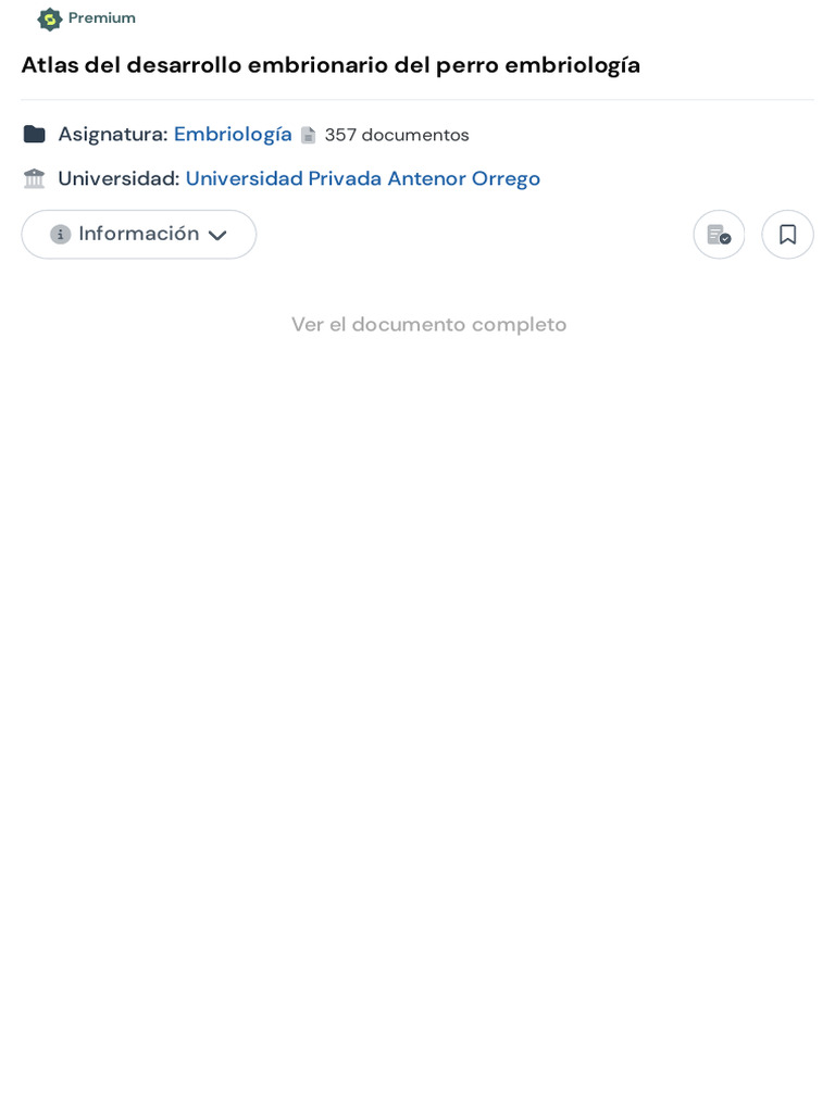 Atlas del Desarrollo Embrionario del Perro | PDF | Embrión | Procesos ...