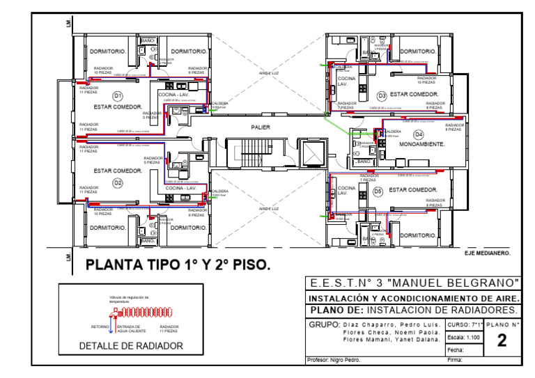 Plano de Radiadores 3 | PDF | Ingeniería de Edificación | Edificio sustentable