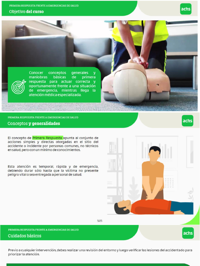 Curso Primera Respuesta Frente A Emergencias de Salud | PDF