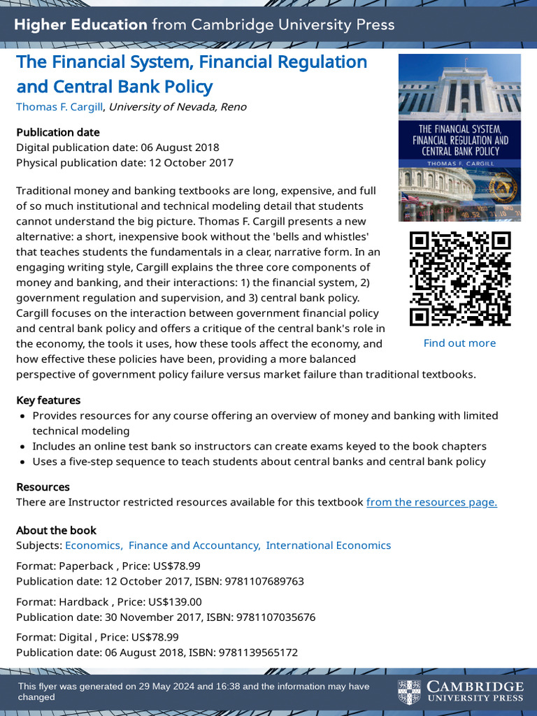 Financial System and Central Bank Policy | PDF | Monetary Policy ...