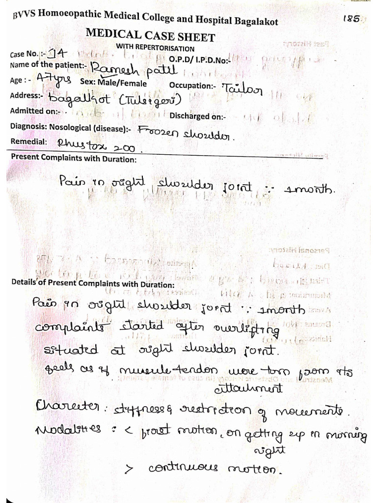 MEDICINE Chronic Case 14 | PDF
