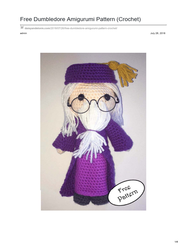 Saga Harry - Dumbledore | PDF | Crochet | Yarn