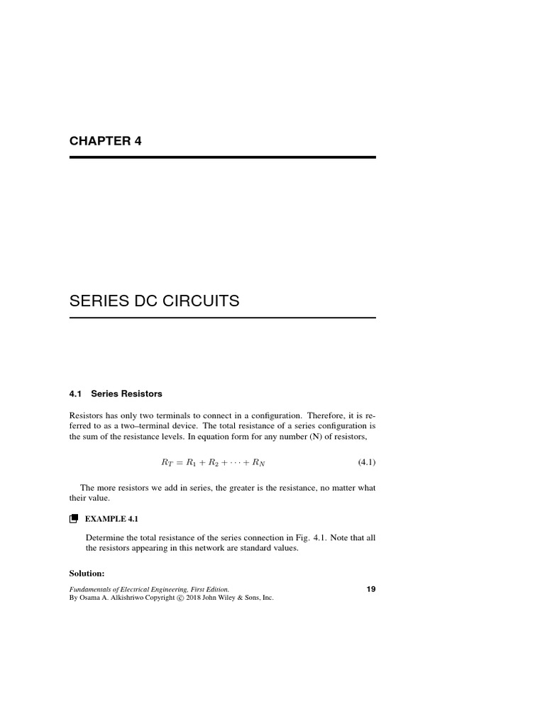 EE200 Chapter4 | PDF | Electrical Network | Resistor