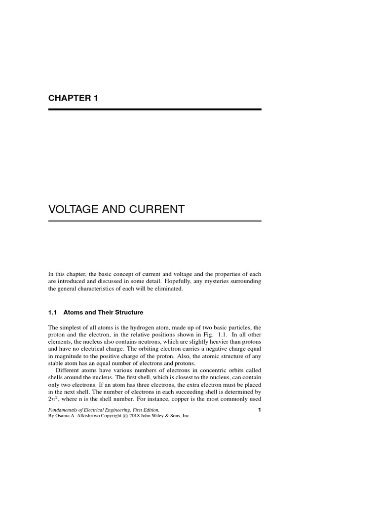 EE200 Chapter1 | PDF | Atoms | Electron