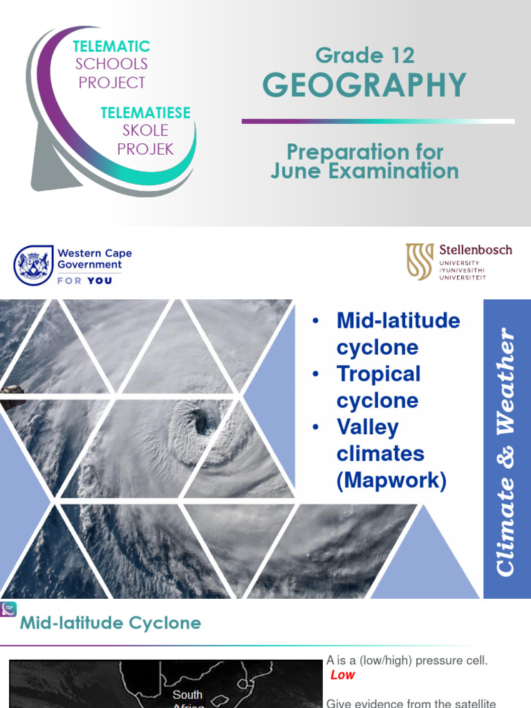 Grade 12 Geography: Cyclones & Climates | PDF | Tropical Cyclones | Cloud