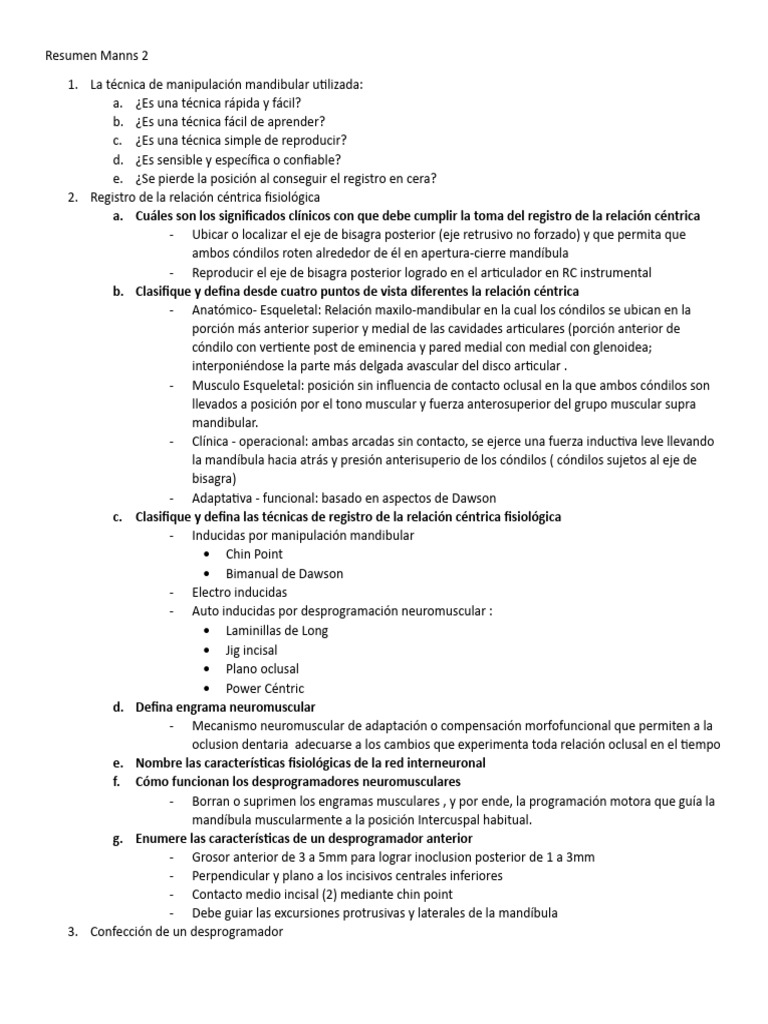 Técnica Chin Point en Registro Mandibular | PDF | Anatomía