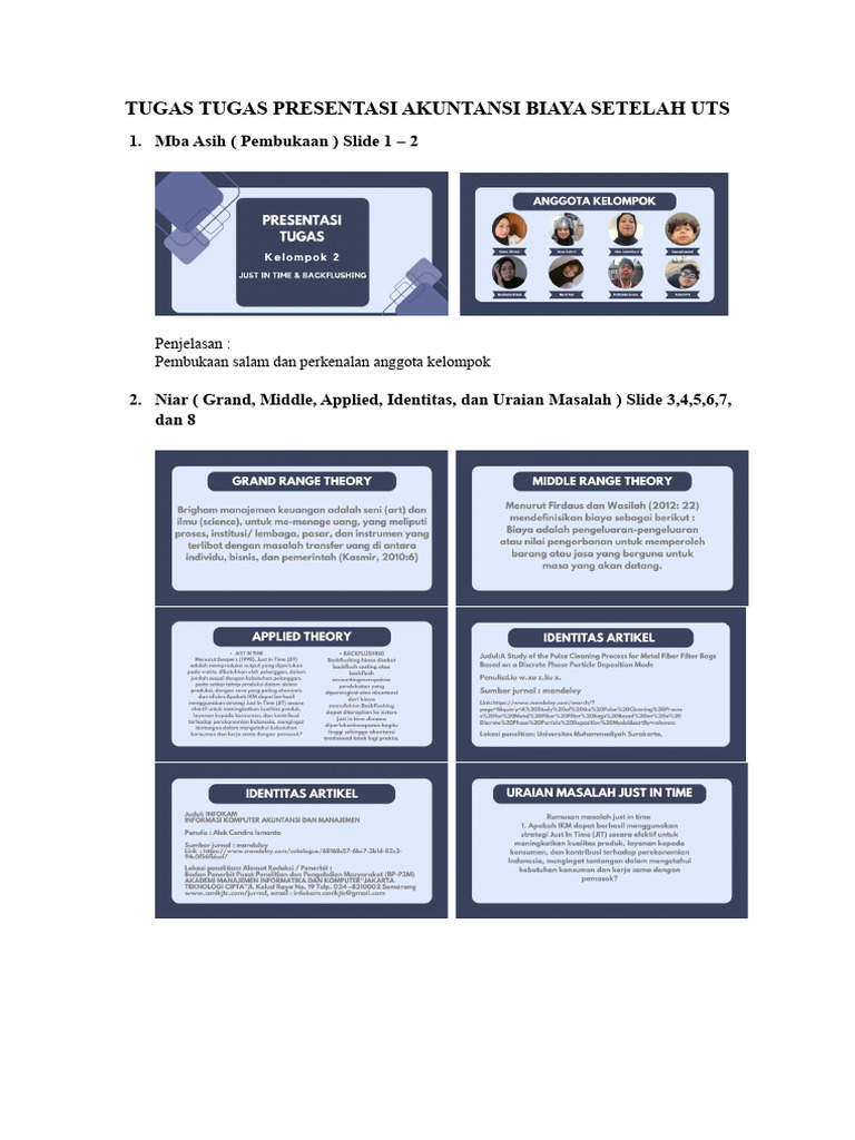 Tugas Tugas Presentasi Akuntansi Biaya Setelah Uts | PDF | Bisnis | Pengelolaan Keuangan & Uang