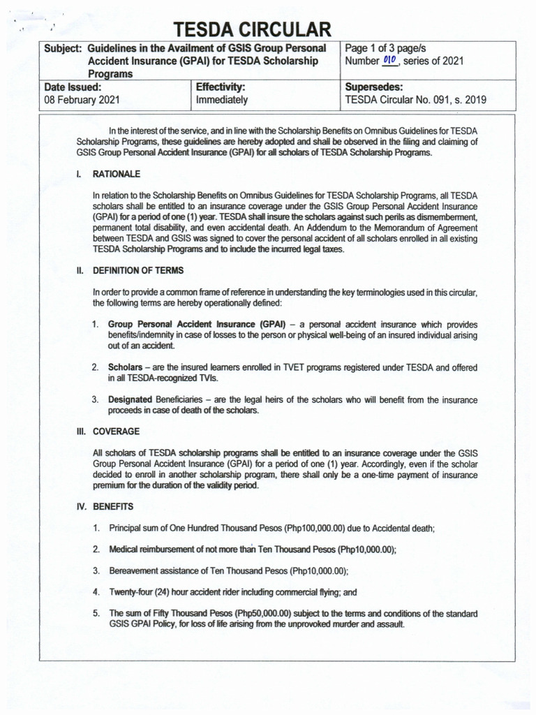 Guidelines for GSIS Group Insurance | PDF | Insurance | Receipt