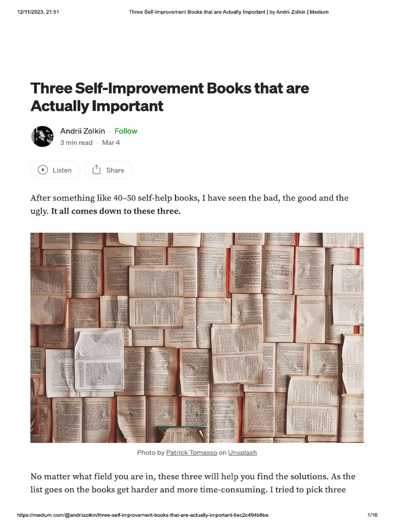 Self Help Books | PDF