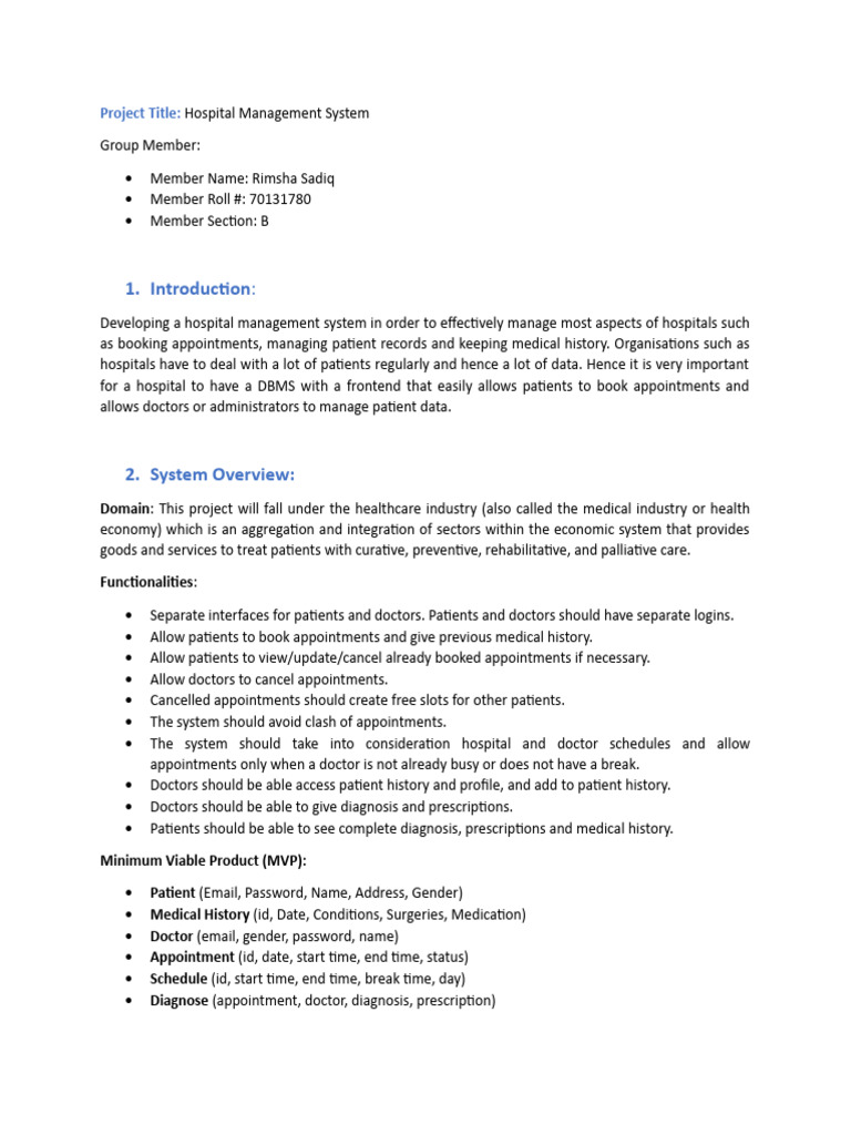 Database Project Proposal | PDF | Usability | Databases Database Project Proposal | PDF | Usability | Databases