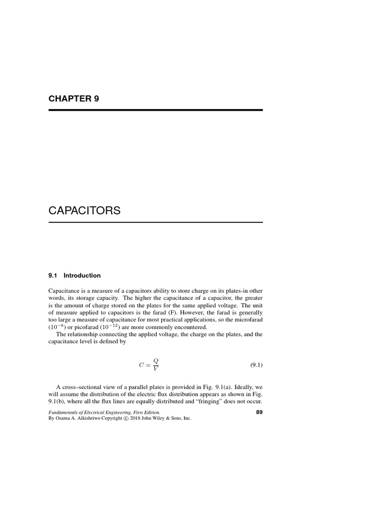 EE200 Chapter9 | PDF | Capacitor | Capacitance