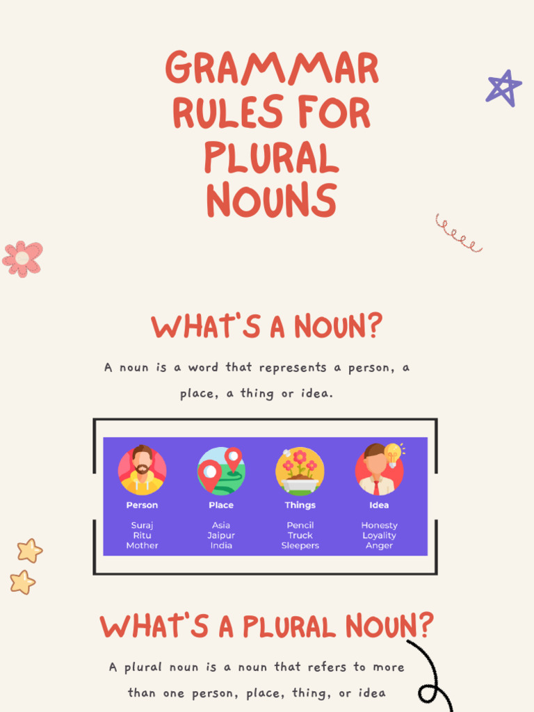 Grammar Rules For Plural Nouns | PDF | Plural | Noun