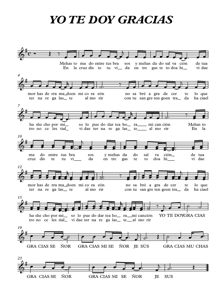 Yo Te Doy Gracias | PDF