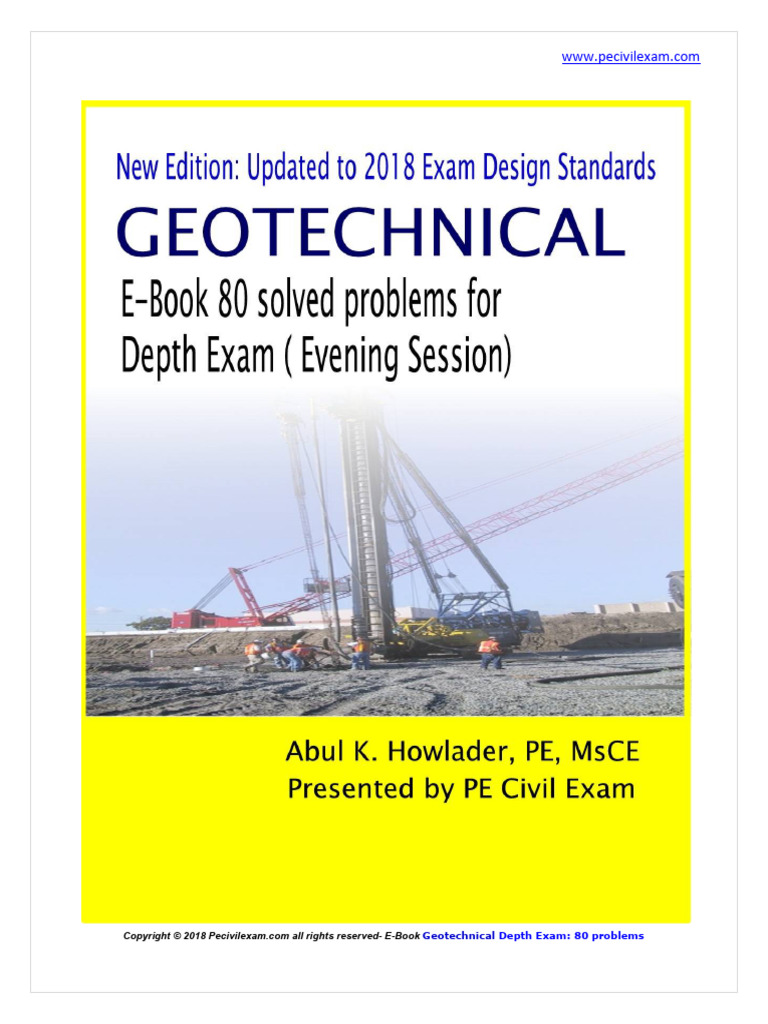 2018 GEO Depth 80 Problems Sample | PDF | Geotechnical Engineering | Seismology