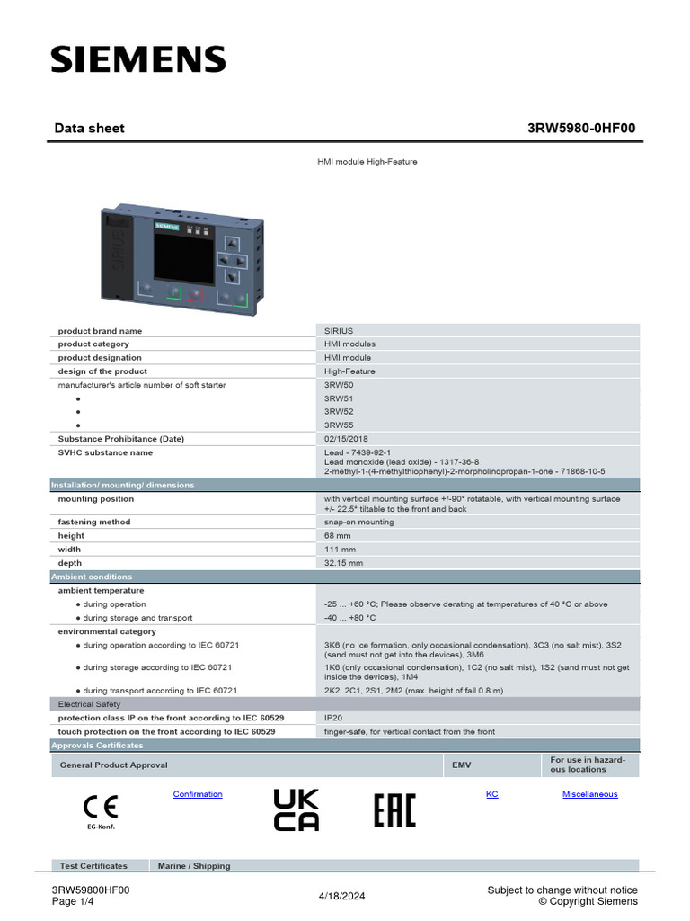 3RW59800HF00 Datasheet En | PDF