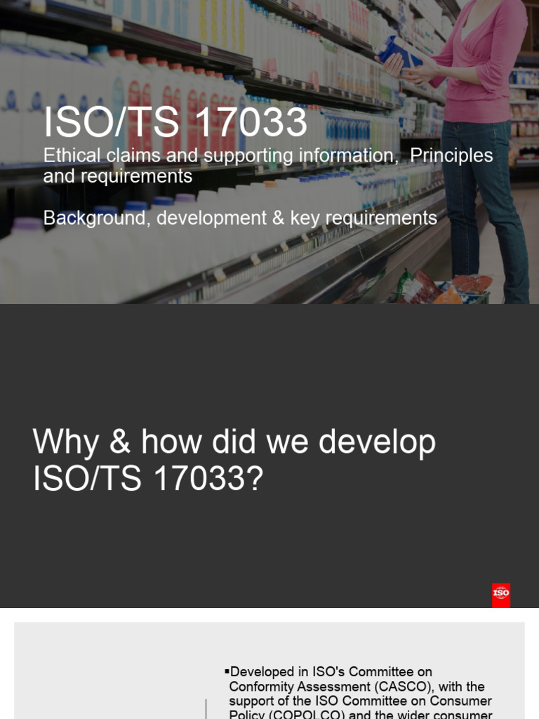 ISO/TS 17033: Ethical Claims Standards | PDF | International ...