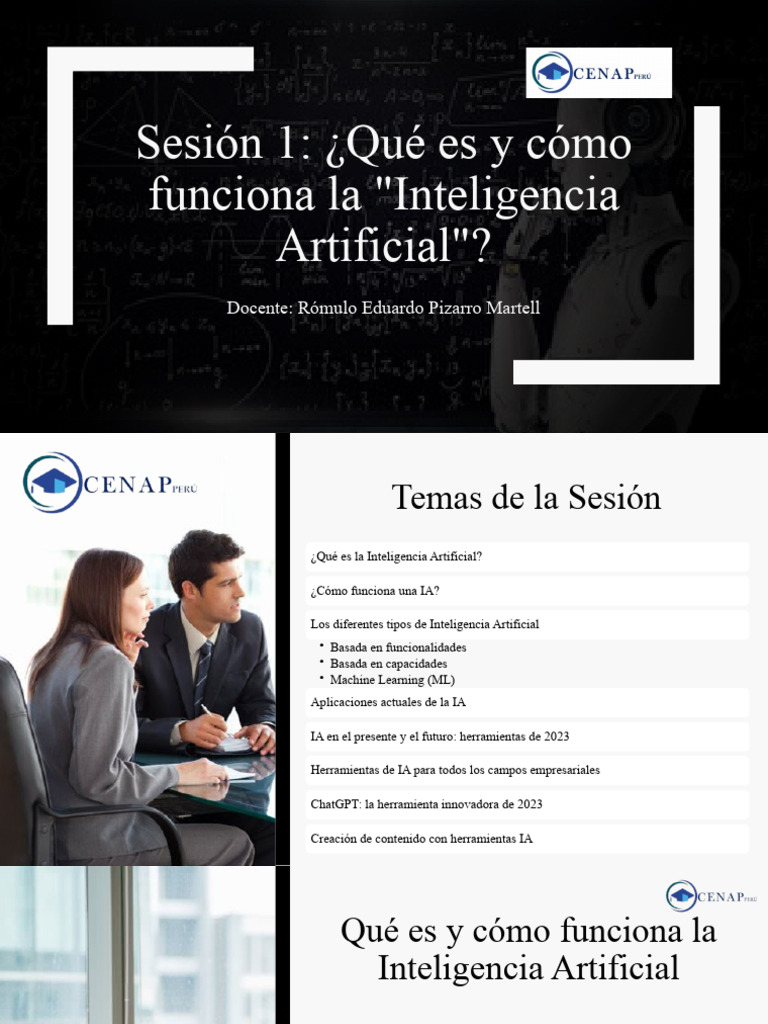 Sesión 1 - Qué Es y Cómo Funciona La Inteligencia Artificial | PDF | Inteligencia artificial ...