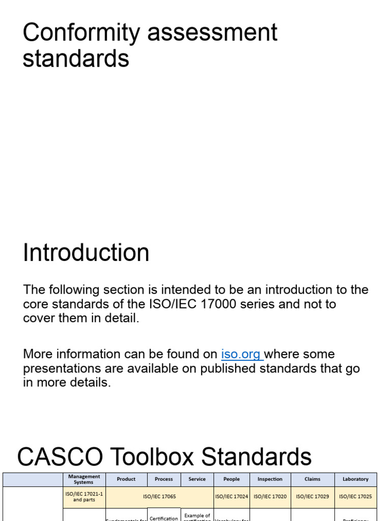 Conformity Assessment Standards | PDF | Verification And Validation ...