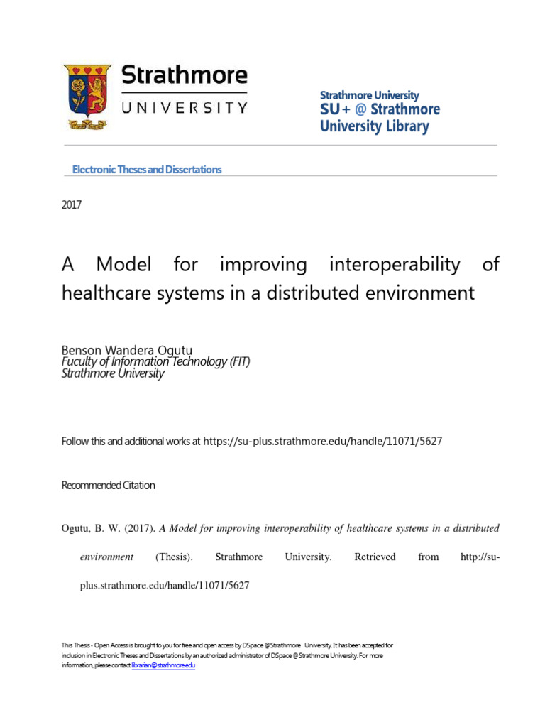 A Model For Improving Interoperability of Healthcare Systems in A ...