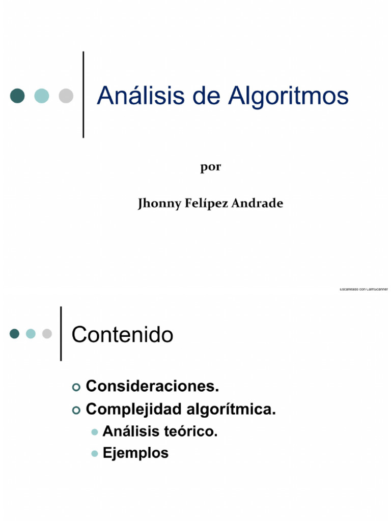 Análisis de Algoritmos1 | PDF
