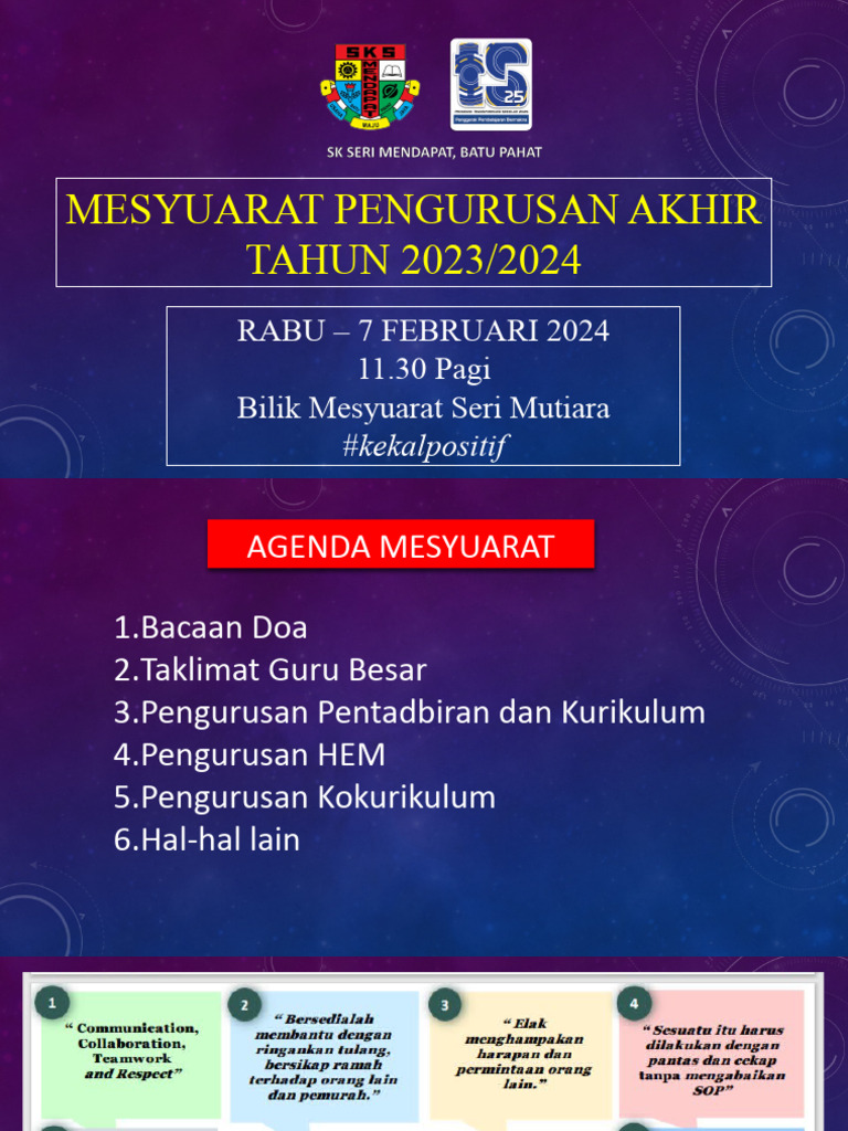 Mesyuarat Akhir Tahun 2023 | PDF