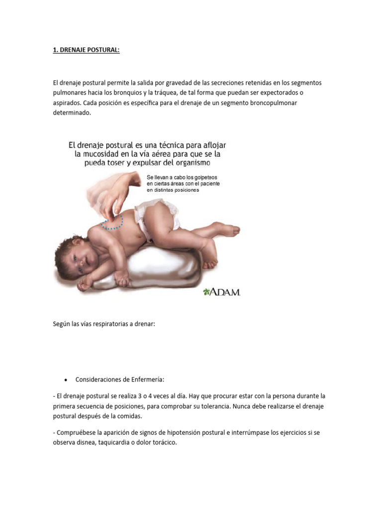 Drenaje Postural y Quirúrgico: Guía Completa | PDF | Medicina CLINICA | Especialidades Medicas