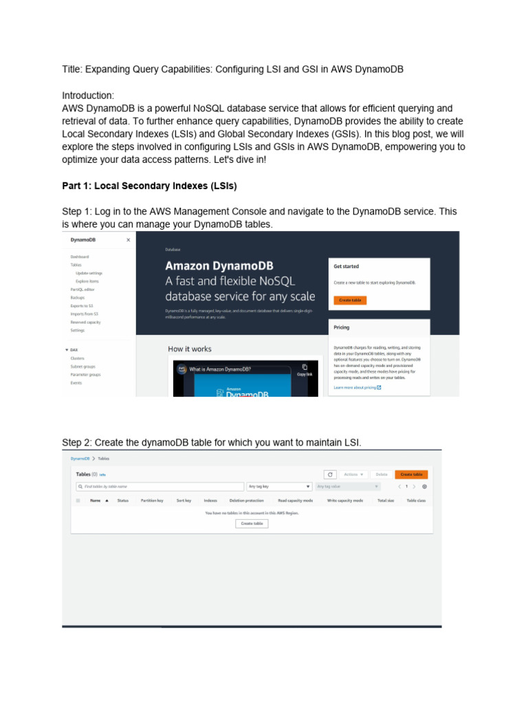Aws Lab - Configuring LSI - GSI | Download Free PDF | Database Index | Data Management