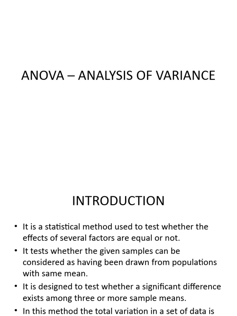 A Nova Analysis of Variance | PDF | Analysis Of Variance | Applied Mathematics