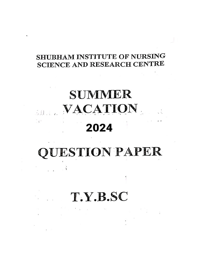 Tybsc Question Paper | PDF